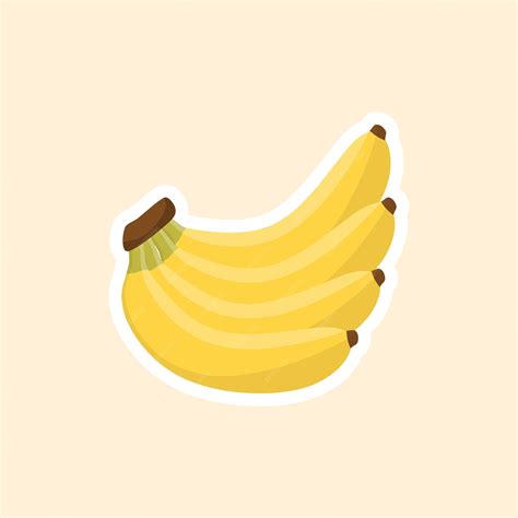Premium Vector Cute Banana Sticker Vector Illustration
