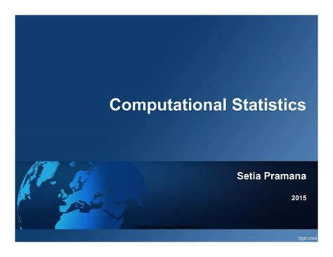 Introduction To Computational Statistics Pdf Computing Technology And Computing