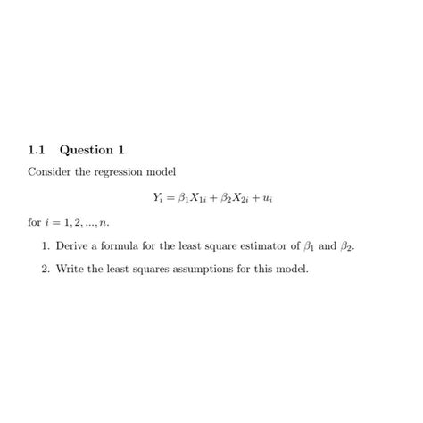 Solved 11 ﻿question 1consider The Regression