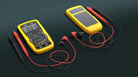 Digital Multimeter With Probes D Model TurboSquid