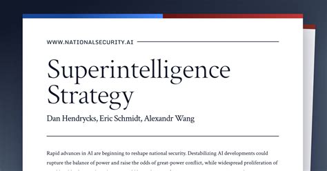 Introduction — Chapter 2 Of Superintelligence Strategy