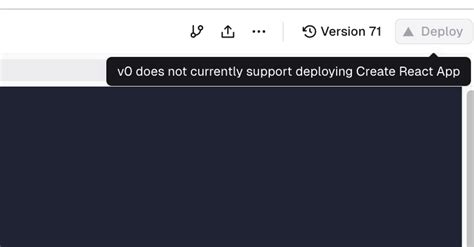 deploy a react project v0 vercel community
