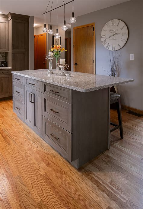 Zaf Homes Grey Stained Oak Kitchen Cabinets Gray Wood Floors Design