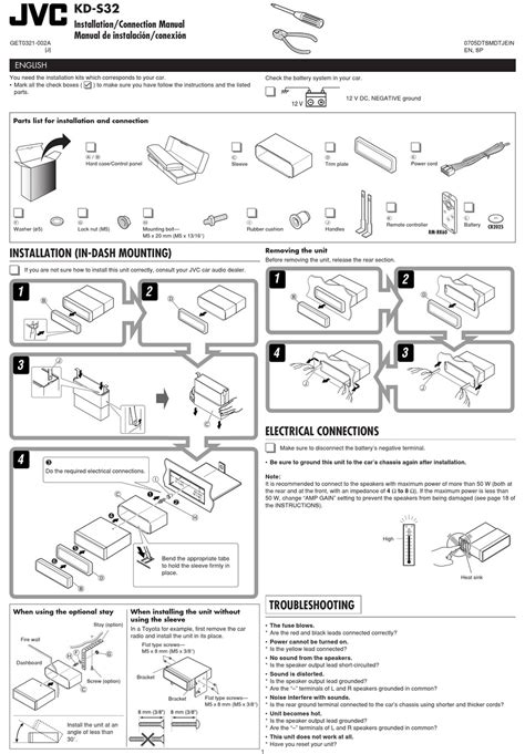 JVC KD S INSTALLATION CONNECTION MANUAL Pdf Download ManualsLib