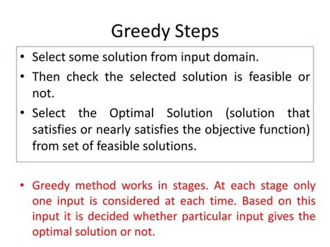 Greedy Method Class 11 Ppt