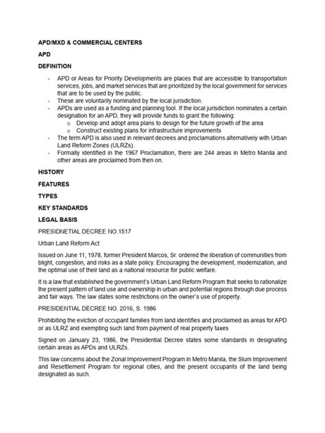 Apd Mxd And Commercial Spaces Pdf Mixed Use Development Metro Manila
