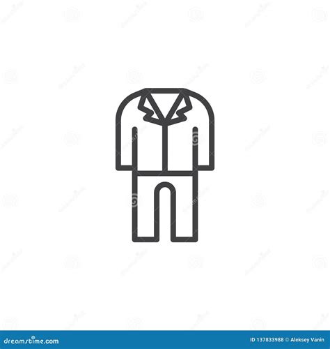 Tuxedo Suit Line Icon Stock Vector Illustration Of Thin 137833988
