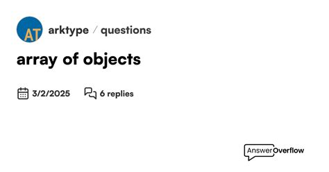 Array Of Objects Arktype