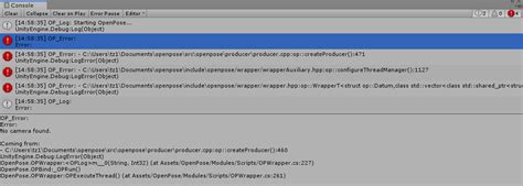 Unresolved The Path Issue Cmu Perceptual Computing Lab Openpose Unity Plugin Github