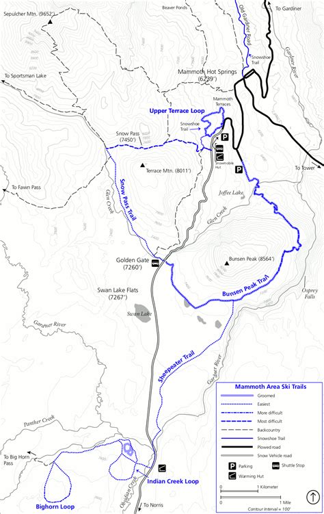 Yellowstone River Trail Map Yellowstone Maps Just Free