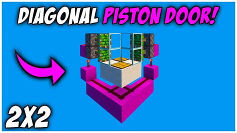 Diagonal Piston Door Tutorial Minecraft Java 1 20 6 Youtube