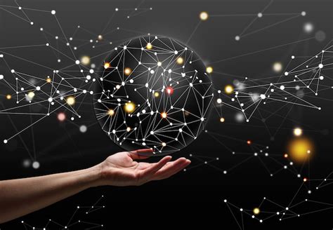 Premium Photo A Female Hand Holds A Sphere With Global International Connections Futuristic