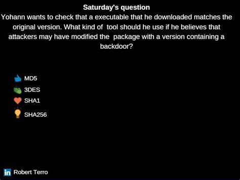 Robert Terro Cissp On Linkedin Questionoftheday Cybersecurity Cissppractice