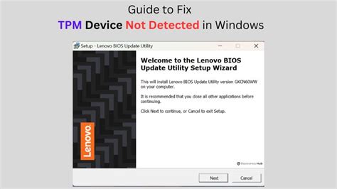 Alert Tpm Device Is Not Detected