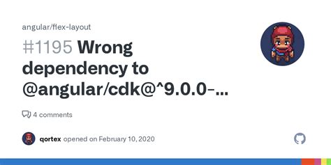 Wrong Dependency To Angular Cdk Rc Issue Angular Flex Layout GitHub
