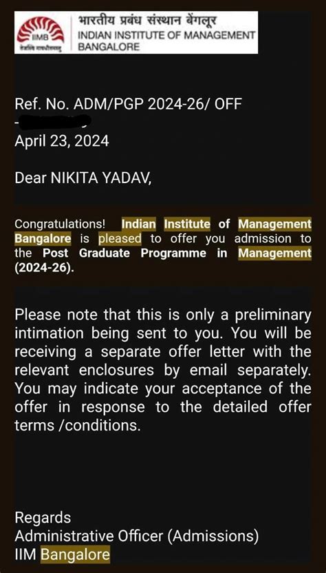 Finished Iim Bangalore With A Dreamers Help Nikita Yadav Posted On