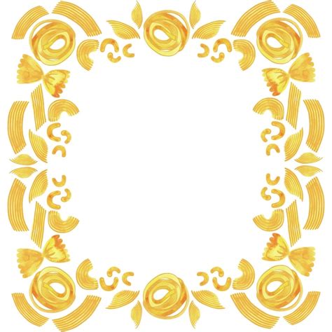 Premium Photo A Square Frame Of Different Types Of Italian Pasta For