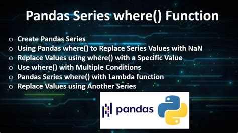 Pandas Series Where Function Spark By Examples