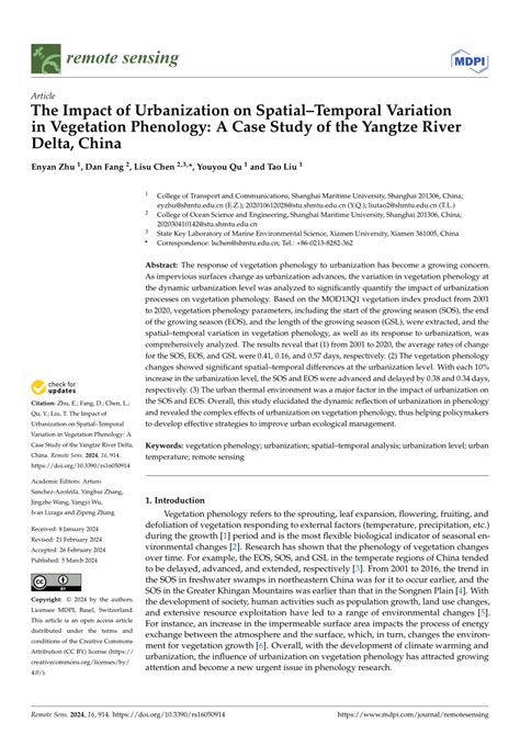 pdf the impact of urbanization on spatial temporal variation in