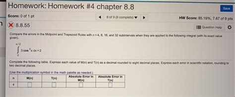 Solved Homework Homework 4 Chapter 8 8 Save Score 0 Of 1