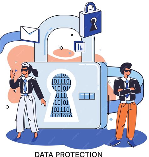 Premium Vector Data Protection Privacy Information Security Secure Data Management And Protect