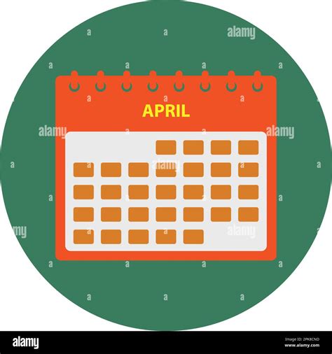 april calendar icon button style vector eps stock vector image and art
