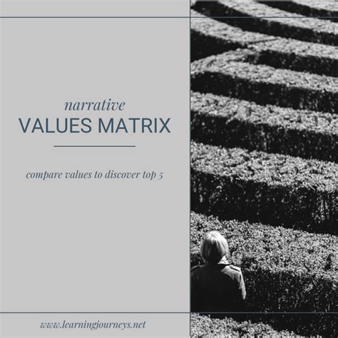 Values Matrix Coaching Tool Learning Journeys