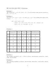 HW2 Soln Pdf EE 224 Fall 2021 HW 2 Solutions Problem 1 The System Y N X N 2 3x N X N 2