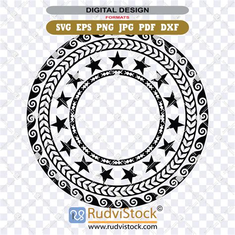 Tribal Tribal Round Cook Island Vector Zip For Acrylic Cut Rudvistock