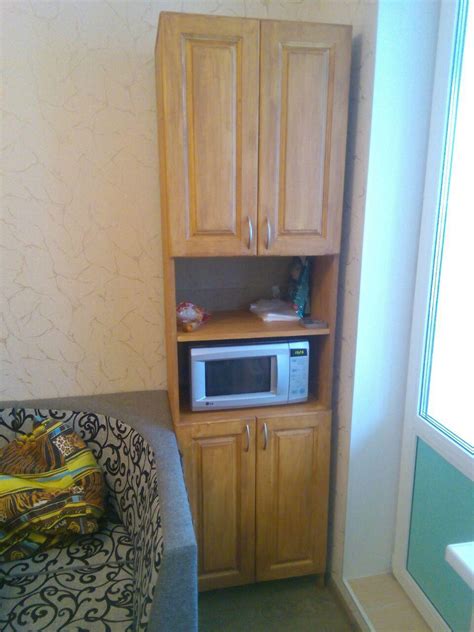 Шкаф пенал для микроволновки на кухню 82 фото