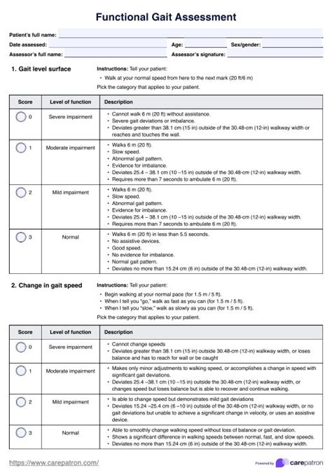 Functional Gait Assessment FGA