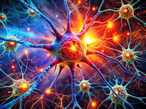 A Stunning Microscopic View Of A Firing Neuron Glowing Synaptic Pulses