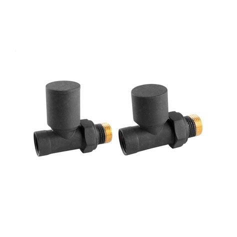 Straight Valve Set In Anthracite Lockshield Valve And Regulating Valve Idmar Group