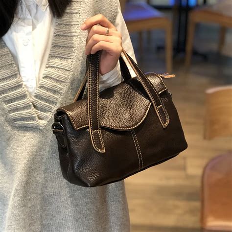 보스턴 정품 소가죽 핸드백 여성용 숄더백 미니 토트 캐주얼 크로스 바디 백 빈티지 고품질 새로운 디자인 2019탑 핸드백
