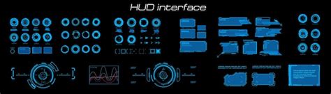 Premium Vector Set Of Elements For The User Interface Hud Futuristic
