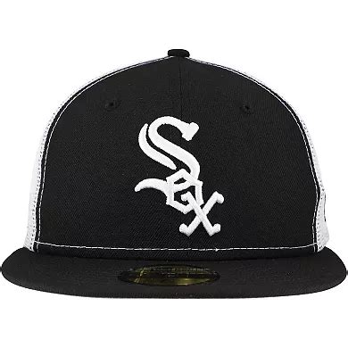 Mens New Era Black Chicago White Sox Team Color 59fifty Trucker Fitted Hat