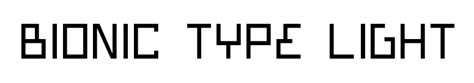 Download Bionic Type Light Font For Free