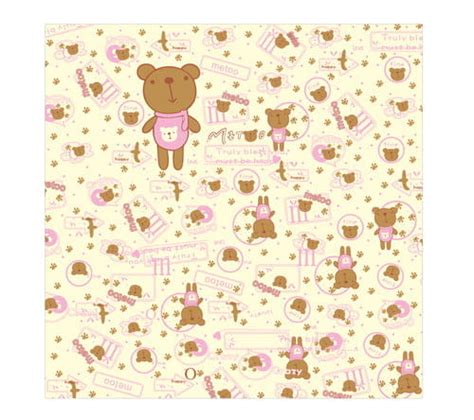 만화 핑크 프린트 곰 벡터 UIDownload