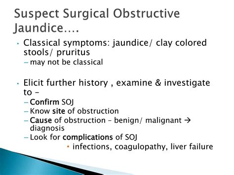 Obstructive Jaundice General Surgery Notes Pptx