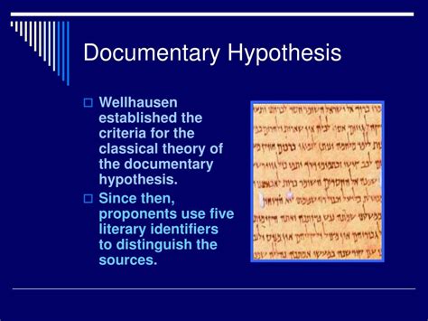 Ppt The Documentary Hypothesis Powerpoint Presentation Free Download