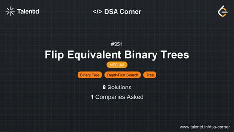 Flip Equivalent Binary Trees Dsa Problem Talentd