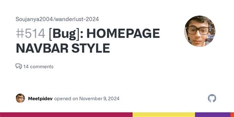 Bug Homepage Navbar Style · Issue 514 · Soujanya2004wanderlust