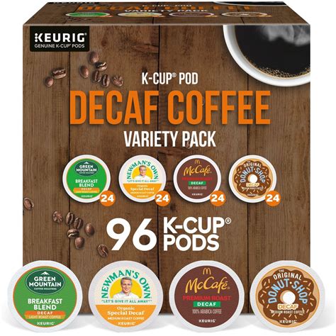 Decaf Coffee Variety Pack Keurig K Cup Pods 96 Count