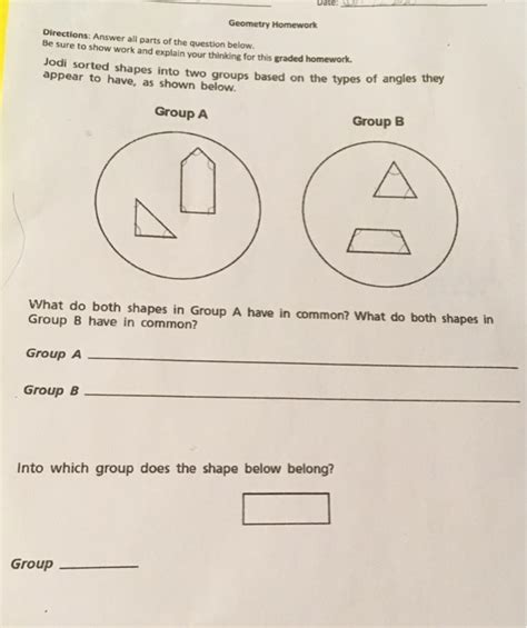 Solved Date Geometry Homework Directions Answer All Parts Chegg