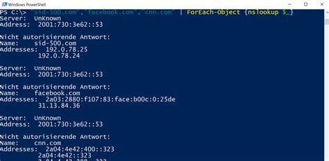 The New Nslookup Resolve Dnsname Sid 500com