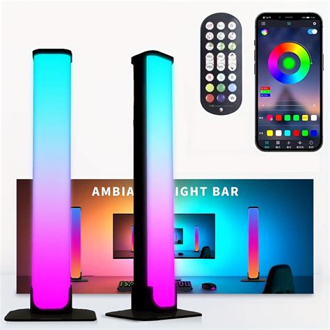 2 Adet Akıllı Led Işık Barı Uzaktan Kumanda Ve App Kontrolü Ile Rgb