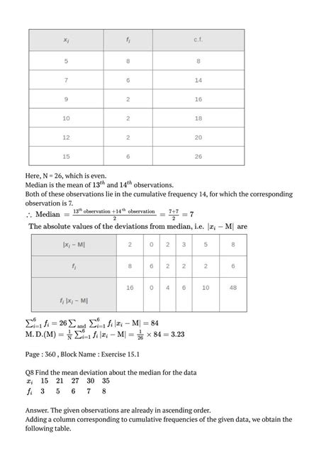 NCERT Solutions For Class Maths Chapter Statistics Question Answer PDF AglaSem