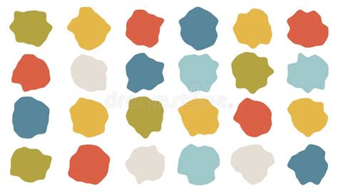 Set Of Liquid Organic Shapes Irregular Form In Vibrant Colors Stock Vector Illustration Of