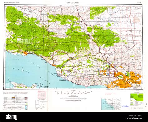 Usgs Topo Map California Ca Los Angeles 299814 1959 250000 Restoration