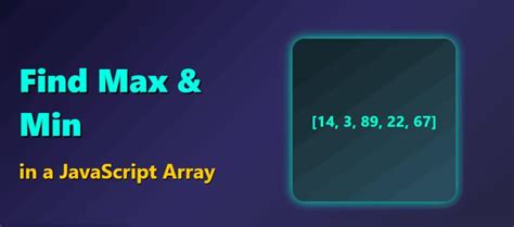 Find Maximum And Minimum In An Array In Javascript Techquestworld